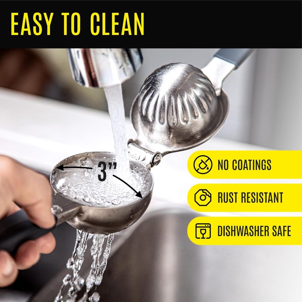 Non-slip Grip Lemon Juicer Stainless Steel Lemon Squeezer – Heavy Duty ...